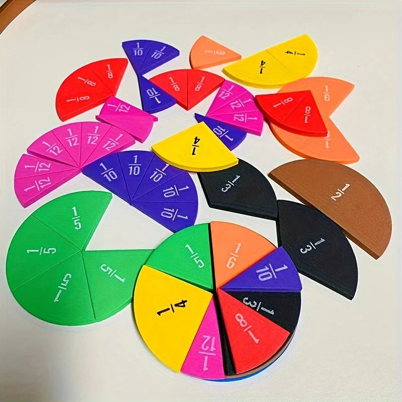Connecting Fraction Circles Unit Fraction Manipulatives Rainbow Circle ...