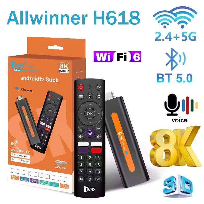 CLIBABIQBOX TV98 ATV H618 Smart TV Stick - Lecteur multimédia Android – InterCyprus