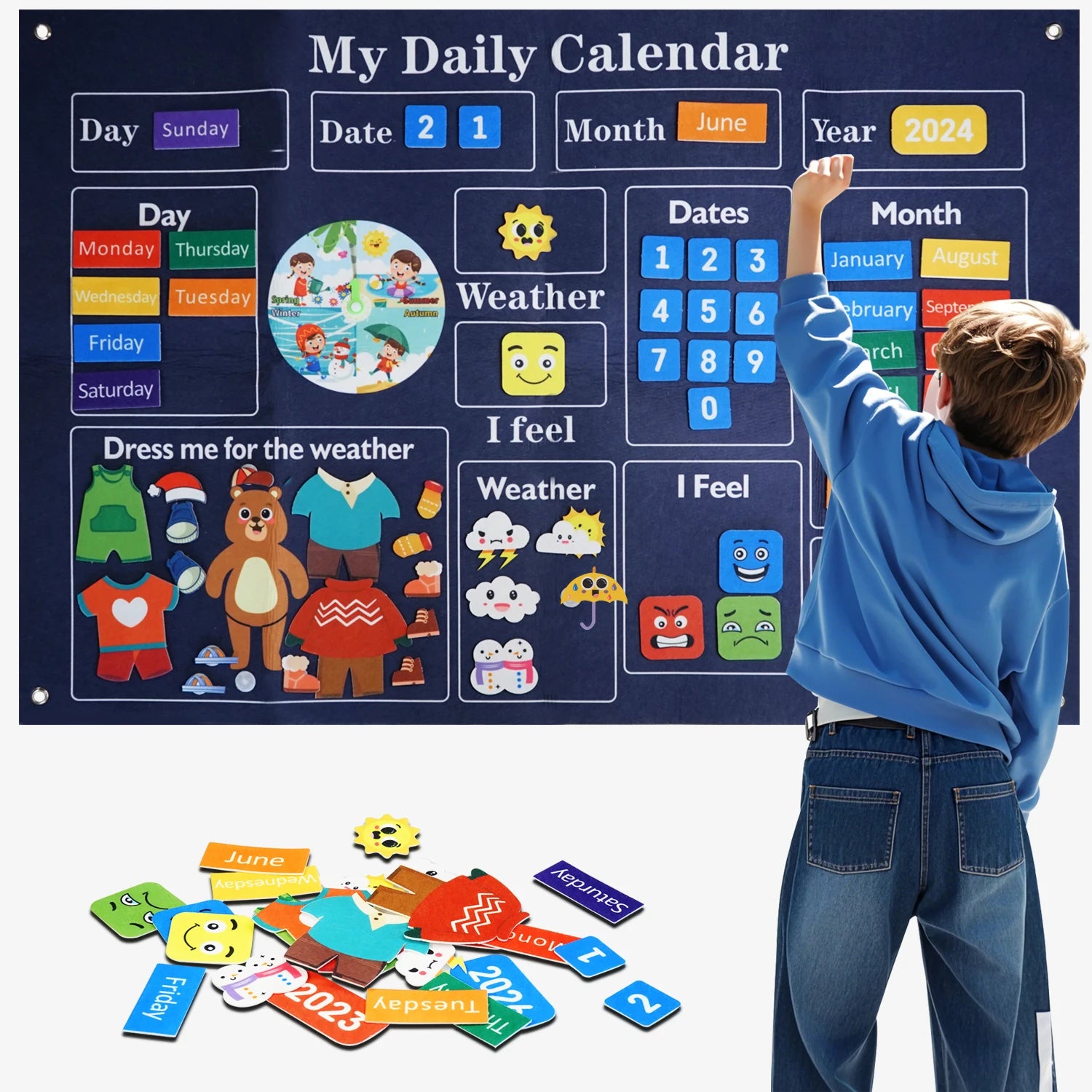 My First Daily Classroom Calendar – Essential for Preschool Children's ...