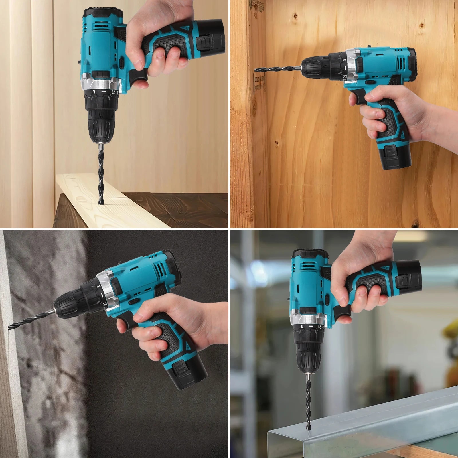 Cordless Drill Driver Kit with Battery, Electric Screwdriver Driver ...