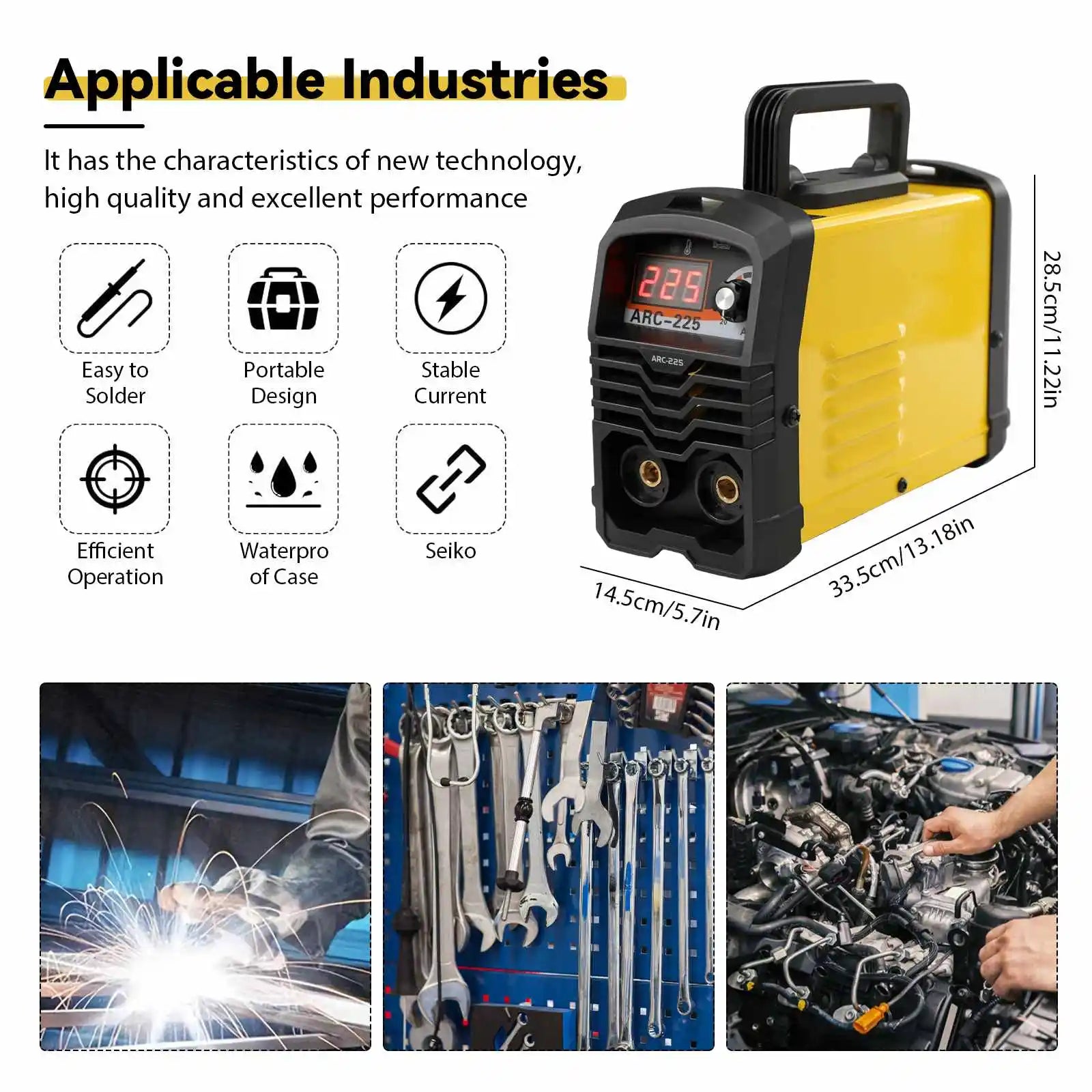 3500W Portable Welding Machine 225A Arc Welding Machine Fully Automatic ...