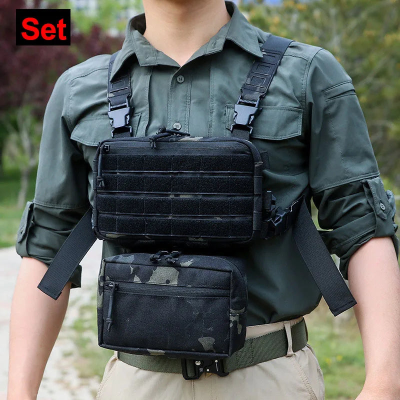 Chaleco Táctico Exterior Bolsa CS Wargame Arnés de Pecho Airsoft Funda ...