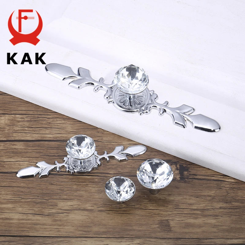 KAK Luxury Diamond Crystal Handles Shoebox Cabinet Handles Closet Door ...