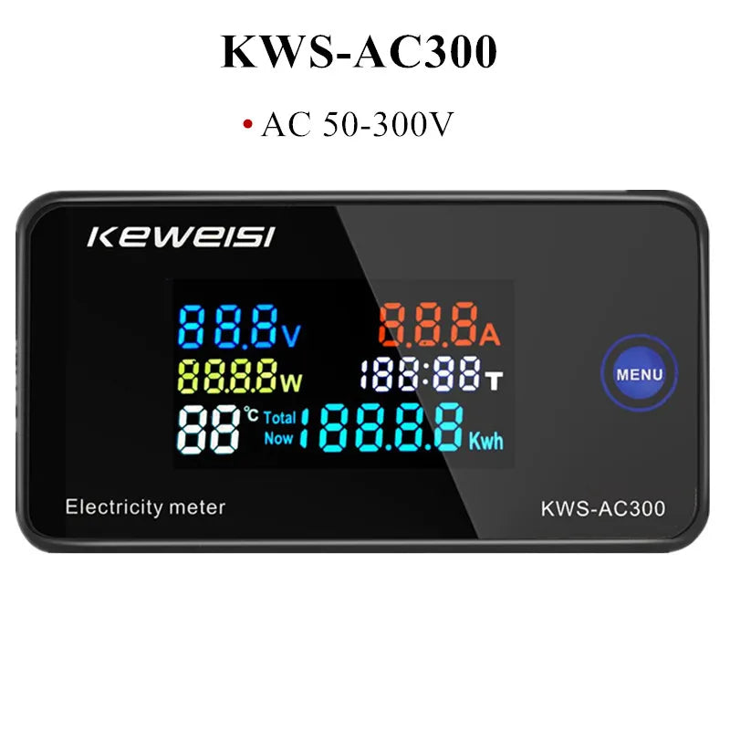 KWS-AC300 AC 50-300V Voltmeter Ammeter KWS Power Energy Meter LED AC ...
