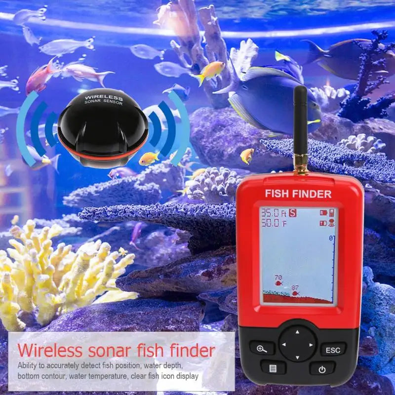 Smart Portable 100M Wireless Sonar Fish Finder for Lake & Sea ...