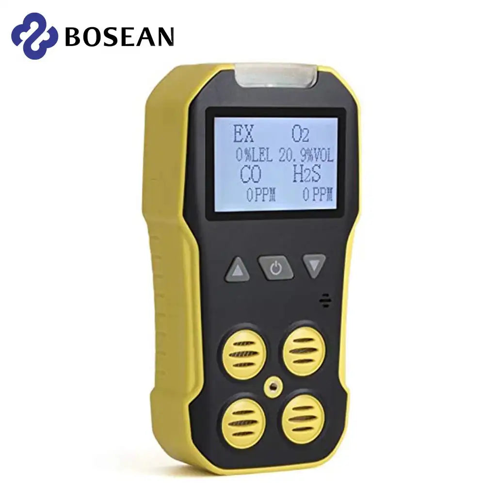 Bosean Multi Gas Detector Gas Meter O2 H2S CO LEL 4 i 1 Oxygen Hydrogen ...