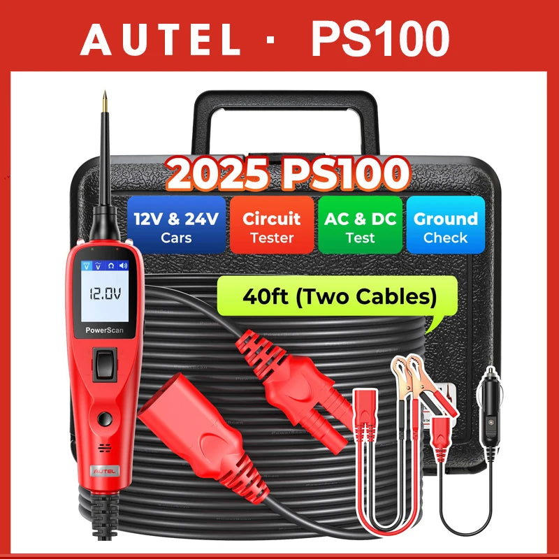 Autel PS100 PowerScan Electrical Automotive Circuit Tester Tool 12V 24V ...