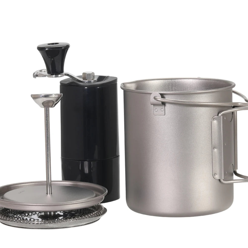 Lixada 750ml Titanium Coffee Cup Mug French Press Pot Coffee Maker with ...