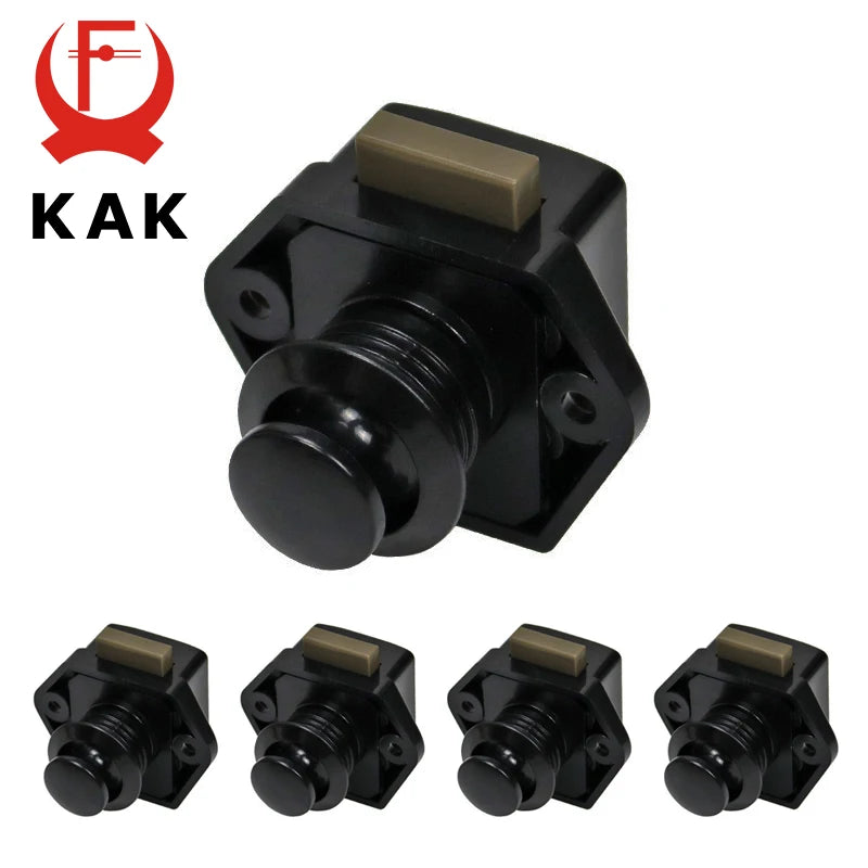 KAK 5pcs Camper Car Push Button Lock Black Kitchen Cabinet Knobs ...
