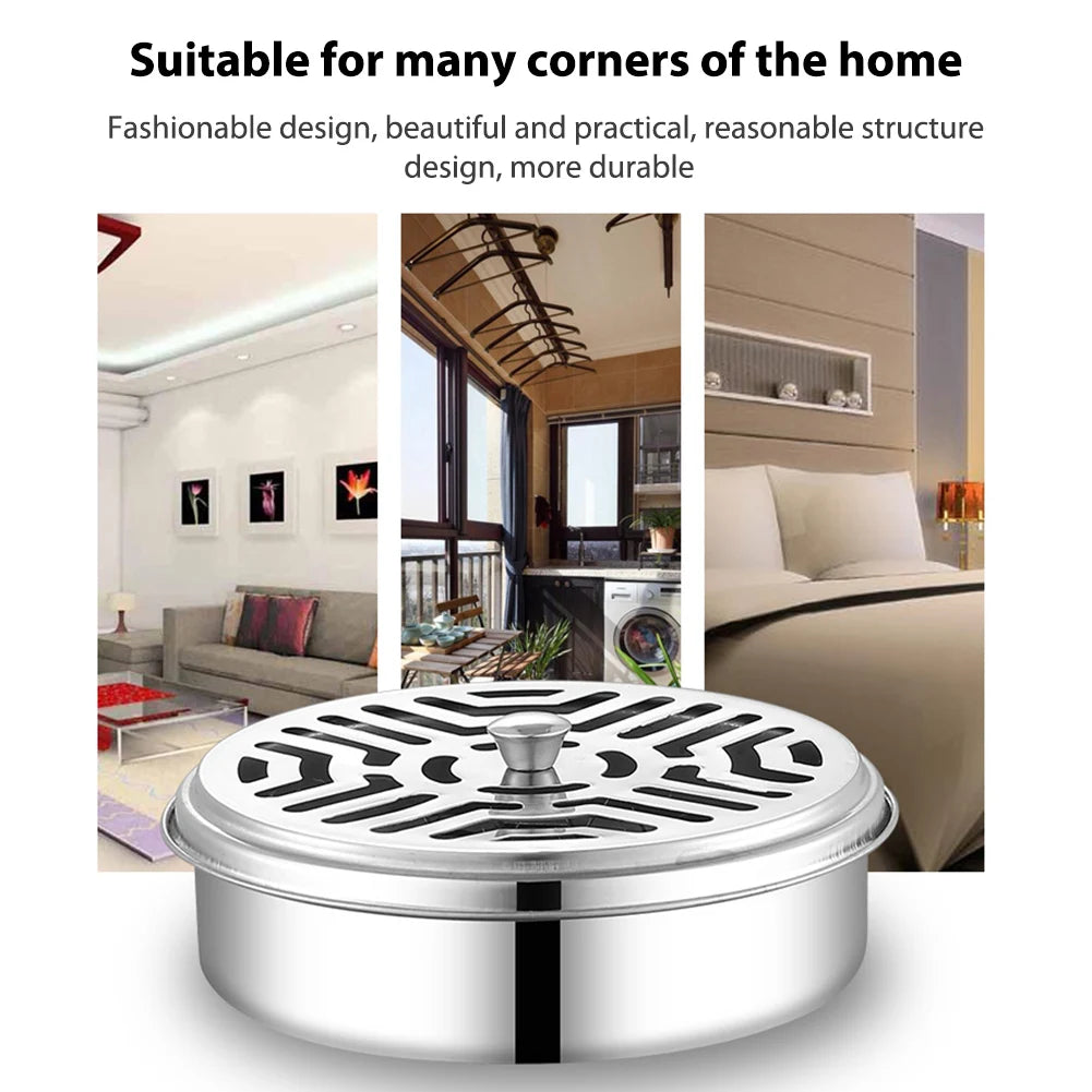 Portable Mosquito Coil Holder Mosquito Spiral Holder Box Stainless ...