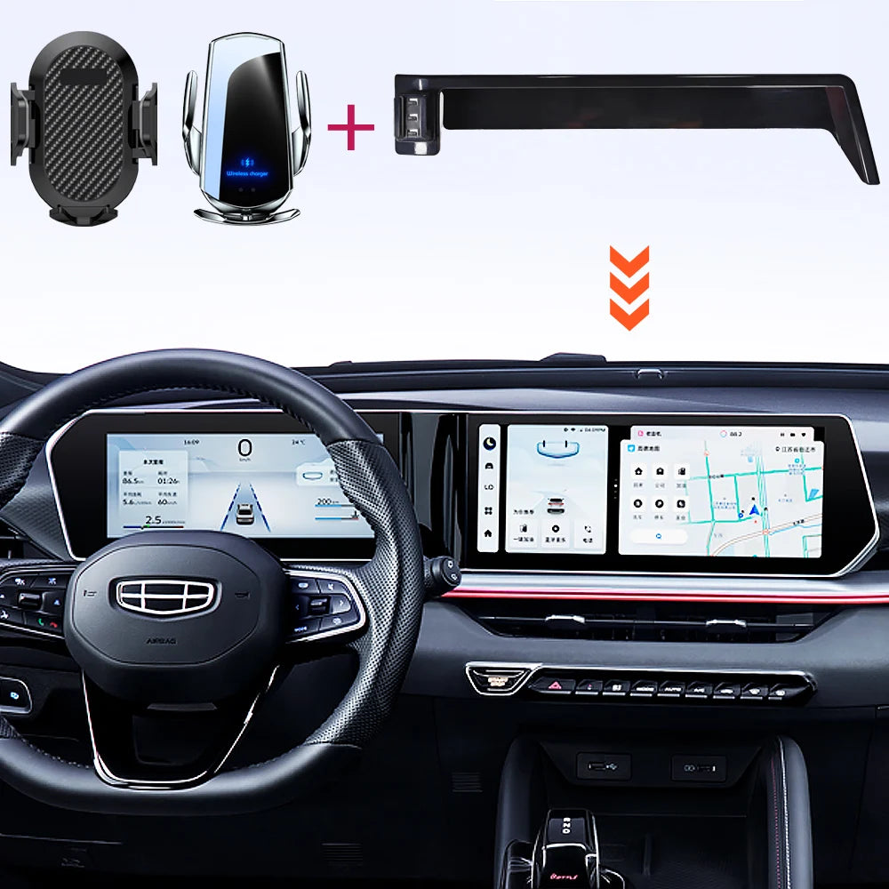 For Geely Coolray 2023 2024 Phone Holder Screen Fixed Base Wireless ...