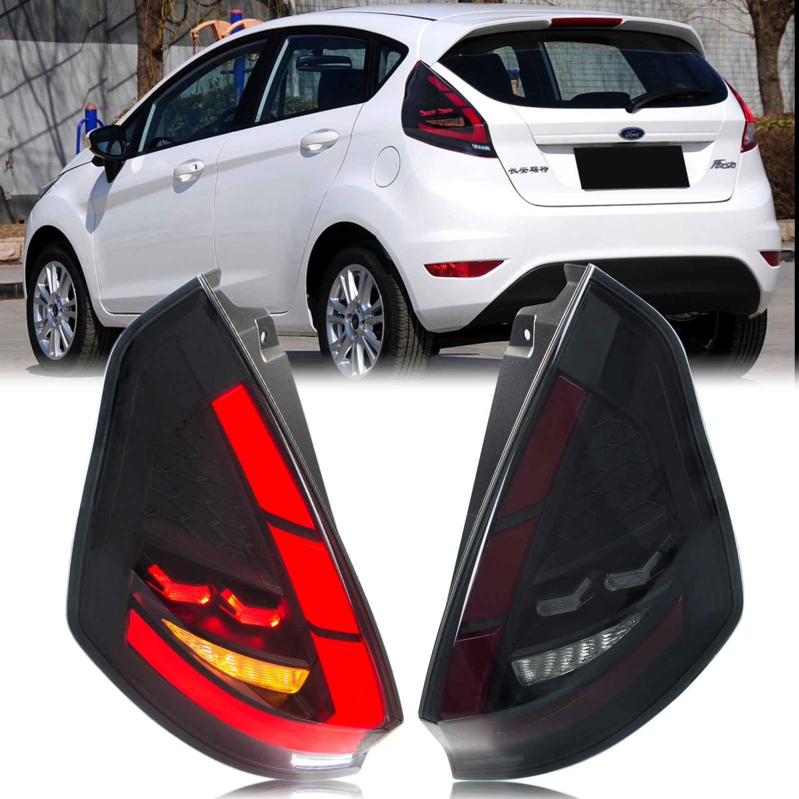 Φώτα LED Οπίσθιου Τμήματος για Ford Fiesta 2008-2017 MK7 MK7.5 Δυναμική ...