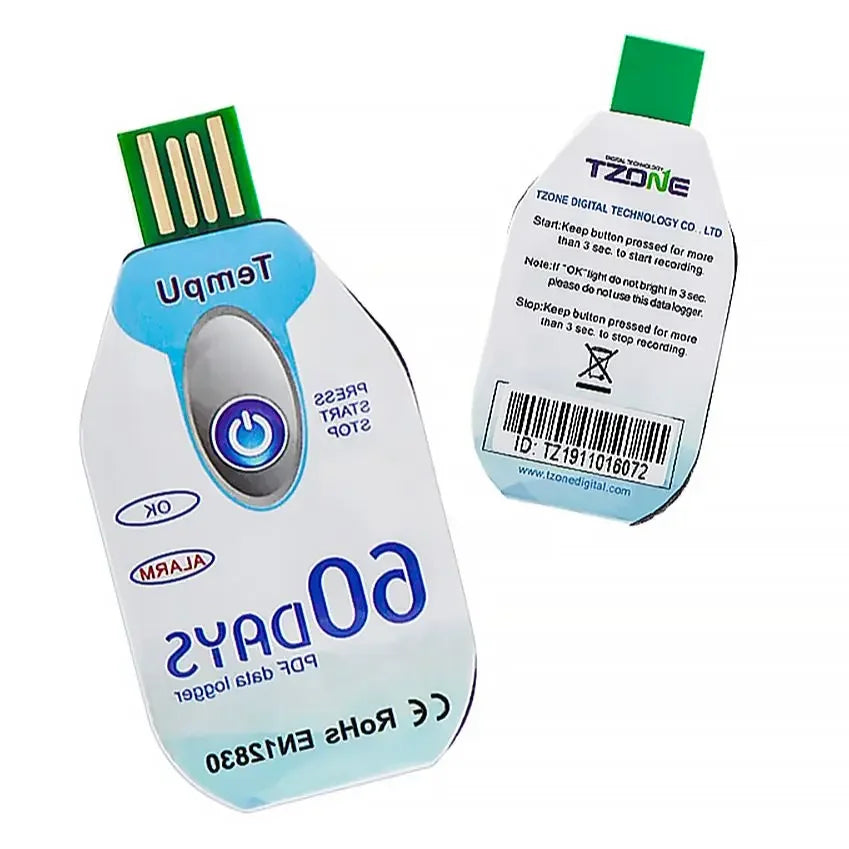 USB Temperature Data Logger Temperature Humidity Data Recorder Single Use USB Port 10000 Points ...