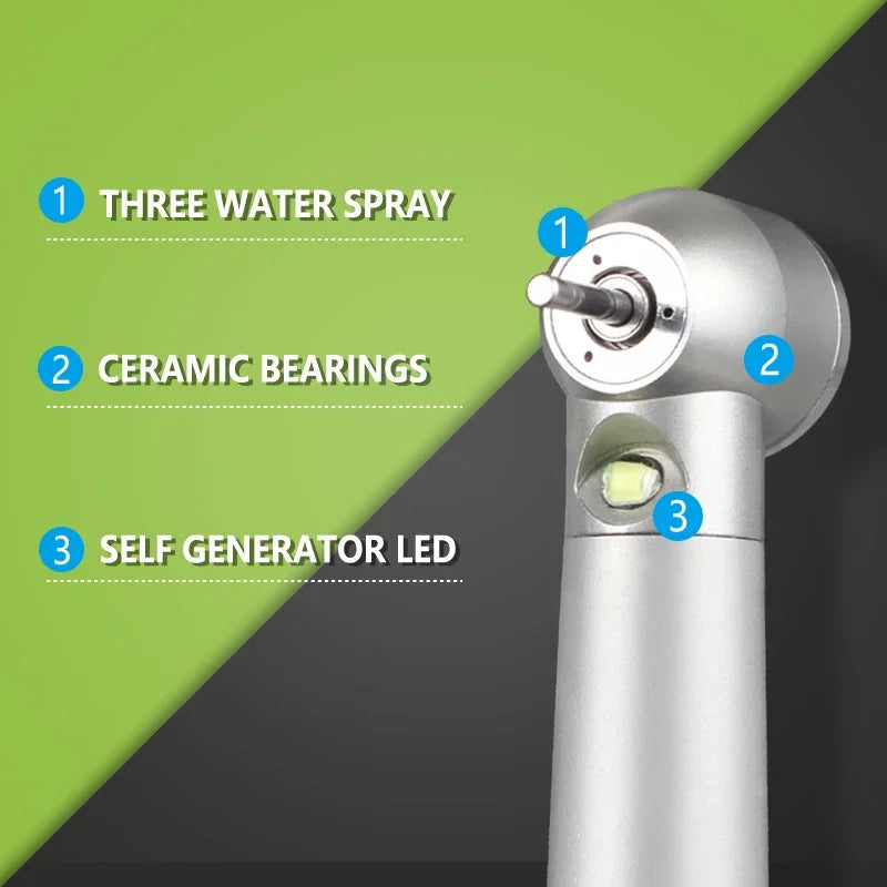Dental LED High Speed Handpiece Dentist Tips E-Generator rotation Push ...