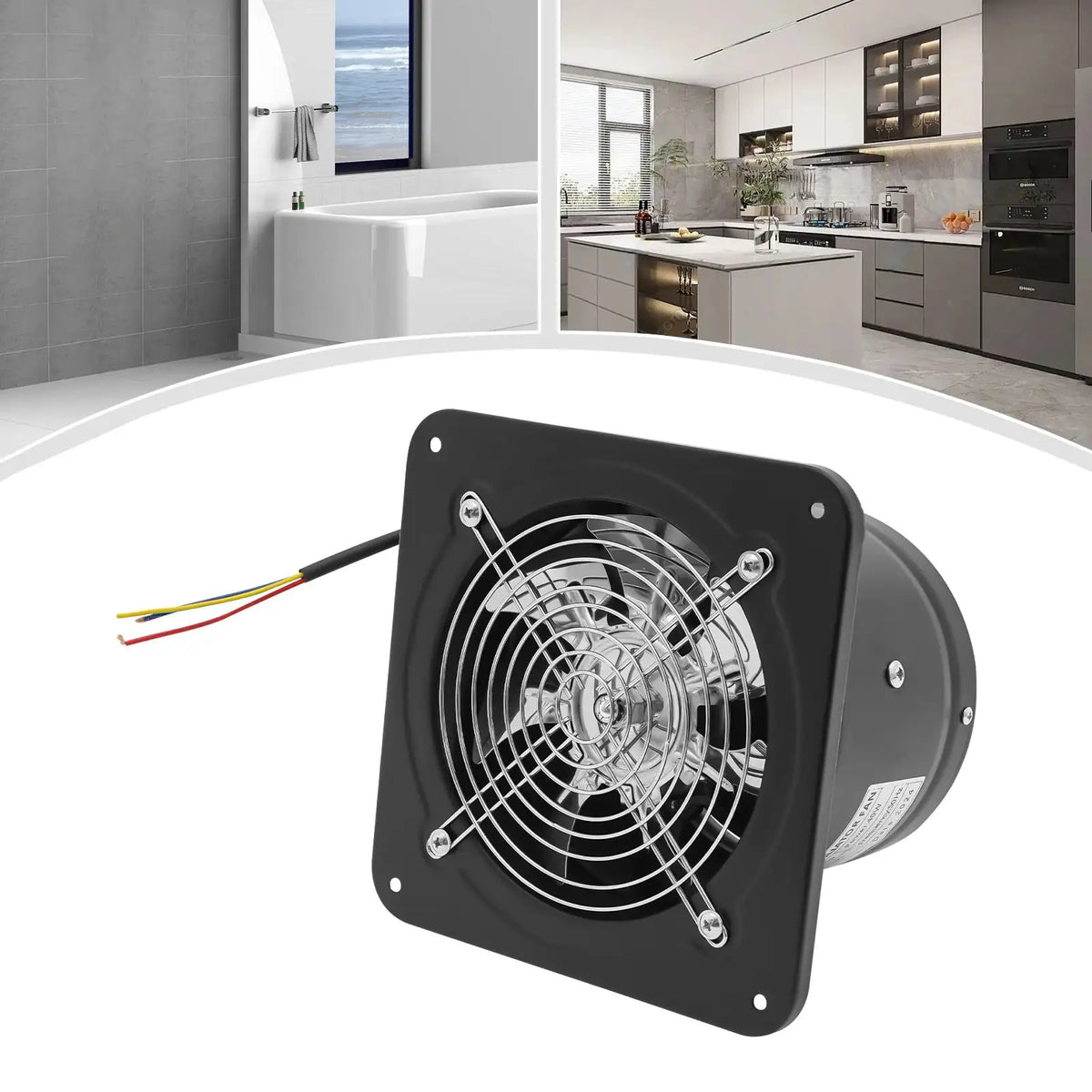 Ventilator de evacuare 220V 6 Inch Ventilator de ventilație cu motor din cupru, ventilator ...