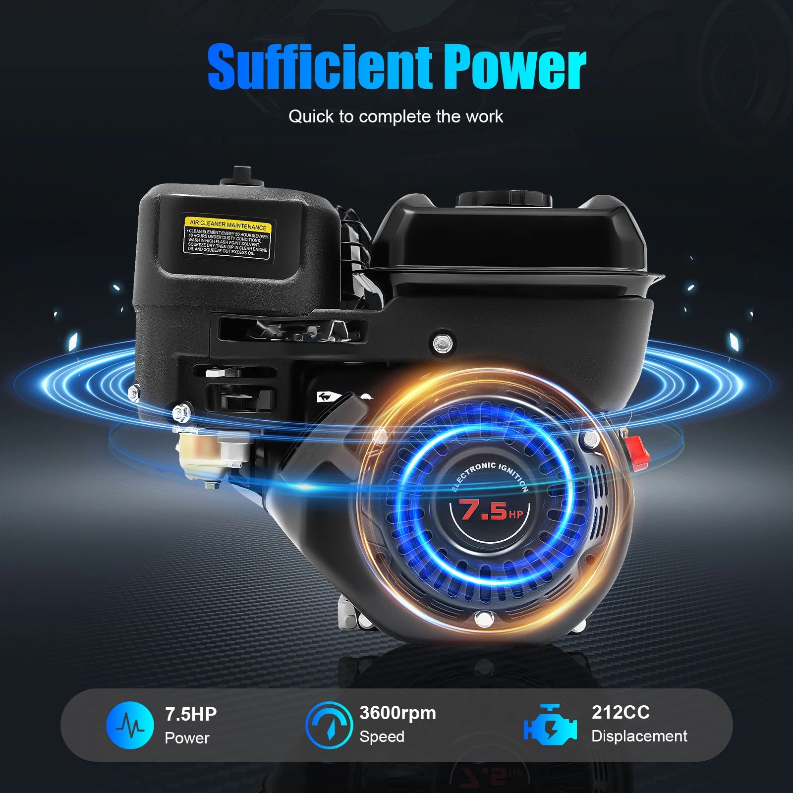 Βενζινοκινητήρας 7.5hp 4 Τροχών Κινητήρας 212cc Μονοκύλινδρος ...