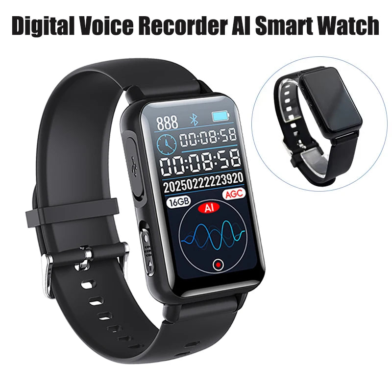 32GB Voice Activated Recorder Smart Watch Digtal Voice Recorder ...