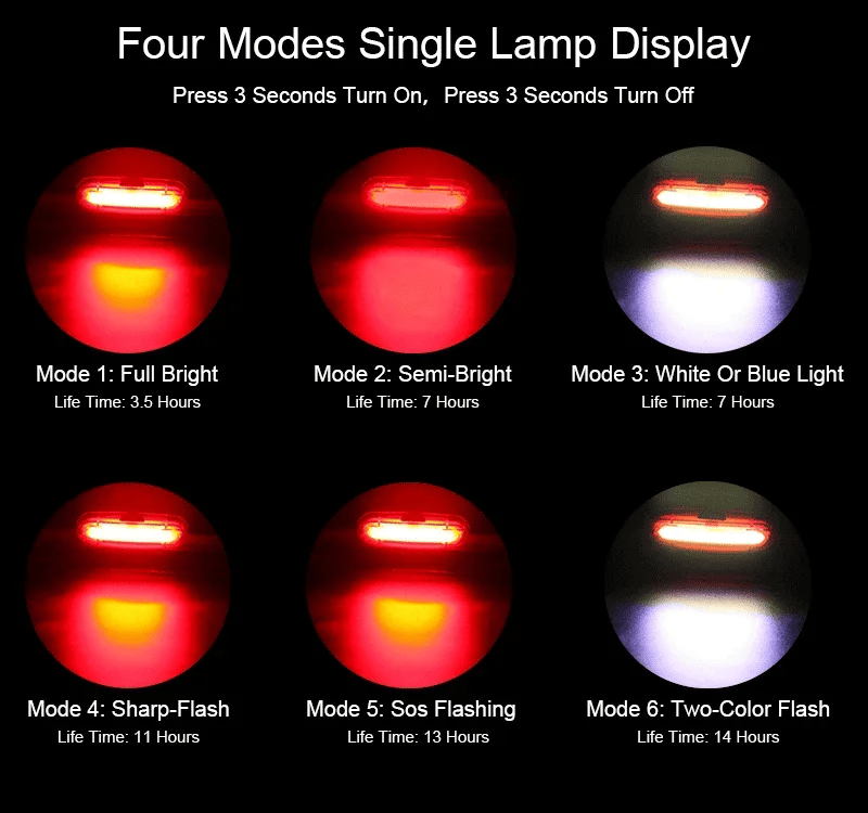 Fietsachterlicht Bucklos 269 USB Oplaadbare LED Lamp | 269 – InterCyprus