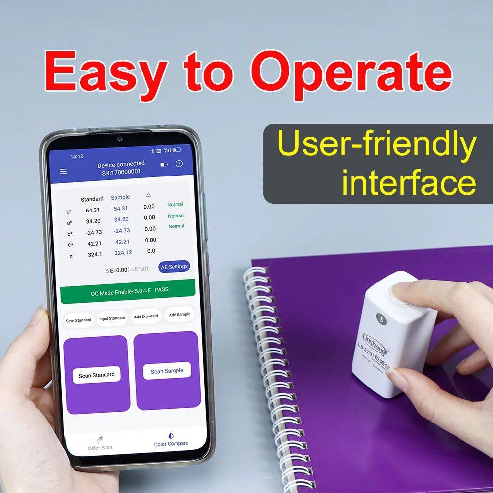 Colorimeter Portable Colormeter Pantone Ral Color Reader 45/0 CIE Lab ...