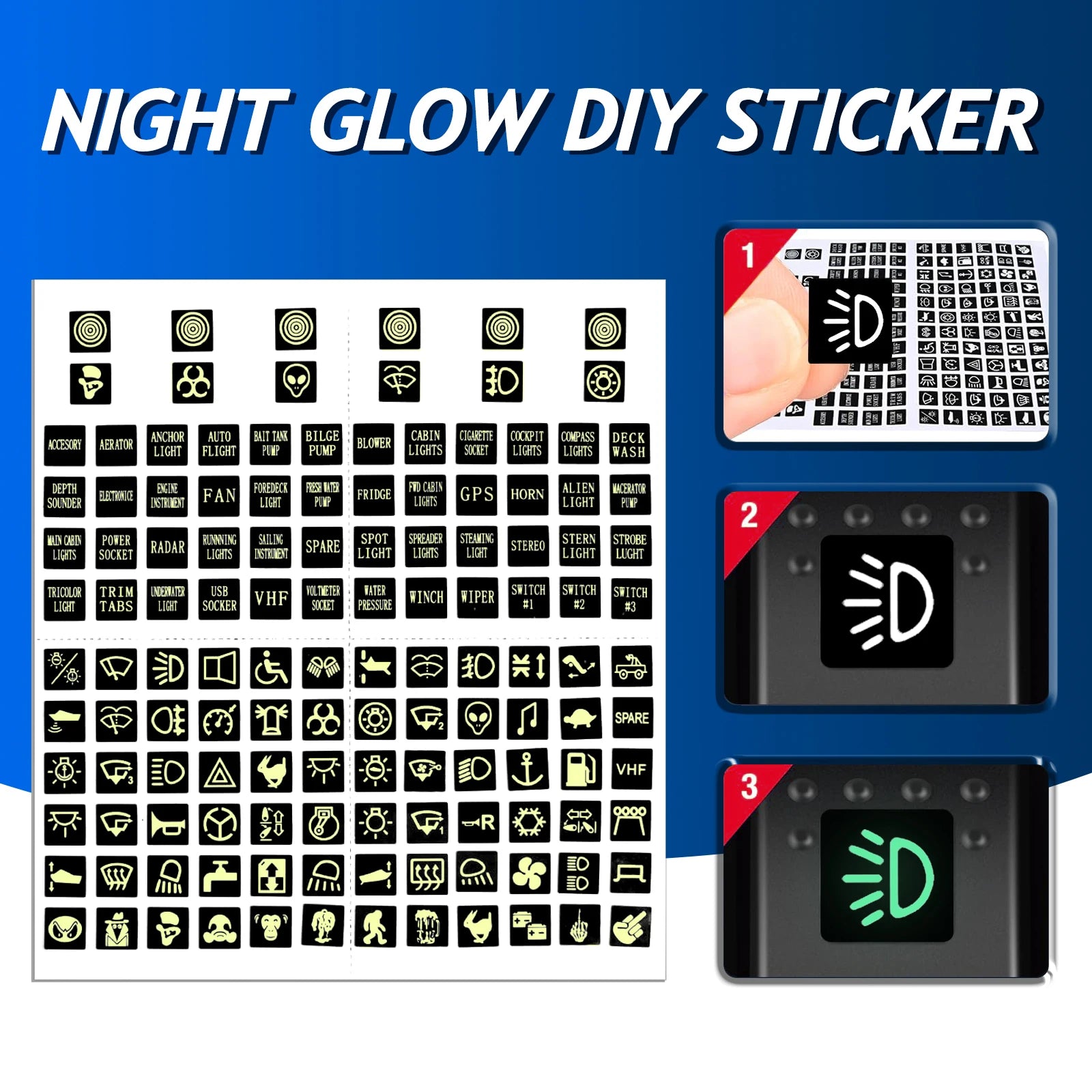 Μπλε LED 4 Γκρουπ Διακόπτης Πίνακας IP66 12V | IP66 – InterCyprus ...