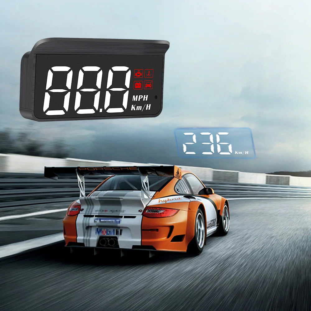 Pantalla de visualización frontal OBD2 HUD para automóvil Velocidad ...