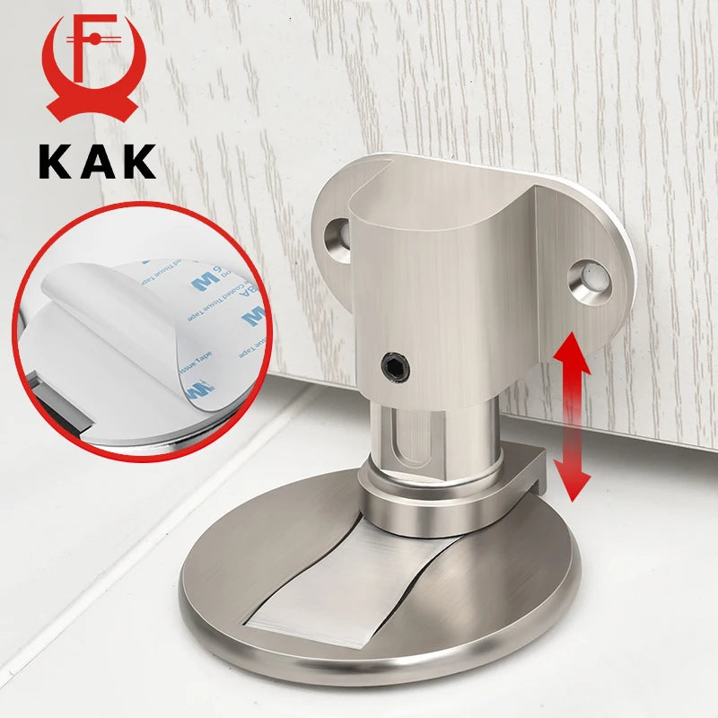KAK Magnetic Door Stopper Punch-free Adjustable Zinc Alloy Door Holder ...