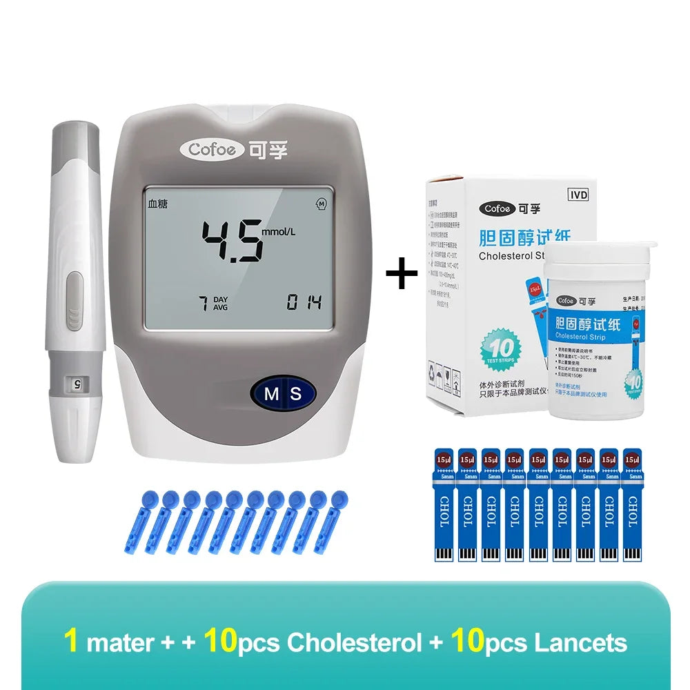 3 in 1 Multi-function Cholesterol Meter Blood Glucose Monitor Analyzer ...