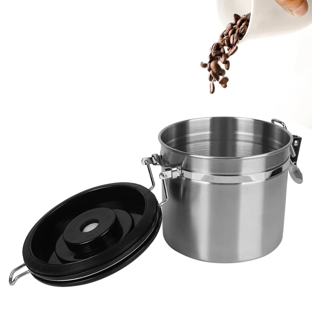 Lata de Café Hermética de Acero Inoxidable con Válvula de CO2 | 28523 ...