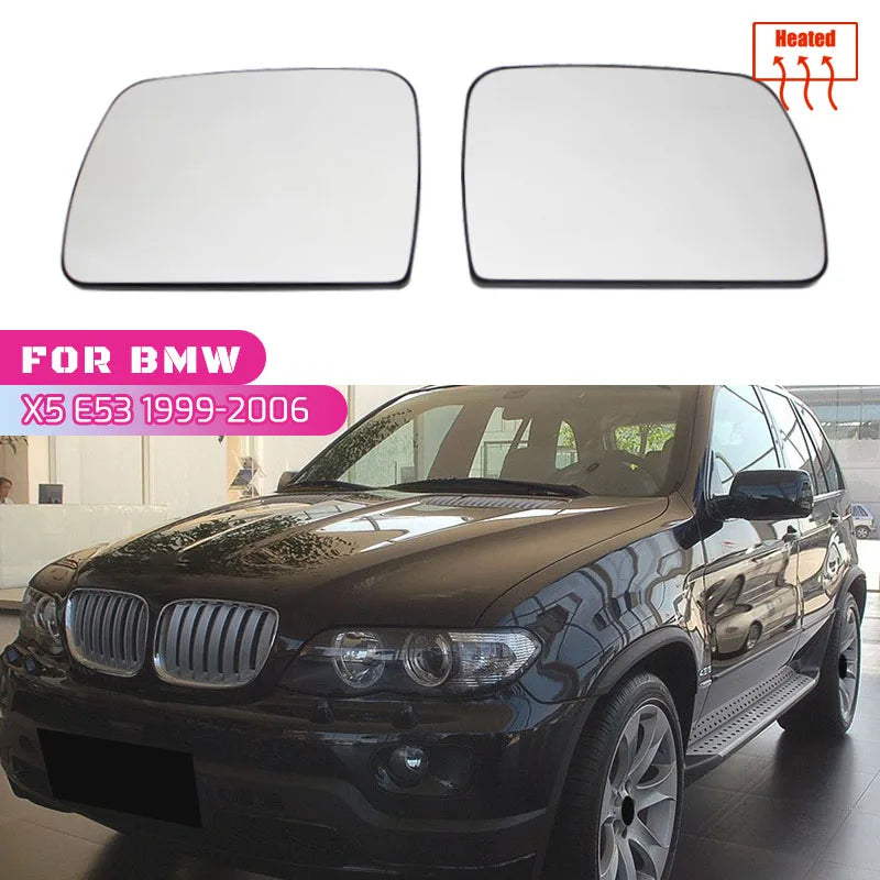 For BMW E53 X5 1999-2006 Heated Side Mirror Glass Door Wing Rear View ...