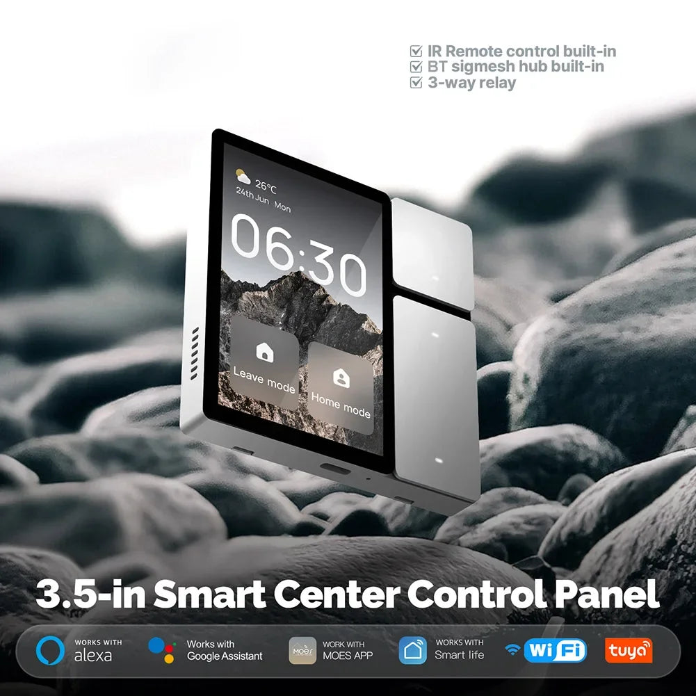 Panel de Control Central de Escena Táctil WiFi Smart de 3.5" Tuya con ...