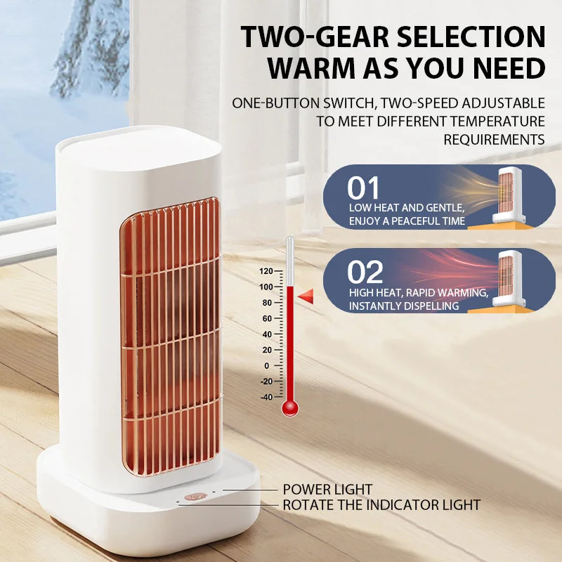 1300W Electric Heater 90° Oscillation Hot Air Blower PTC Ceramic Fan ...