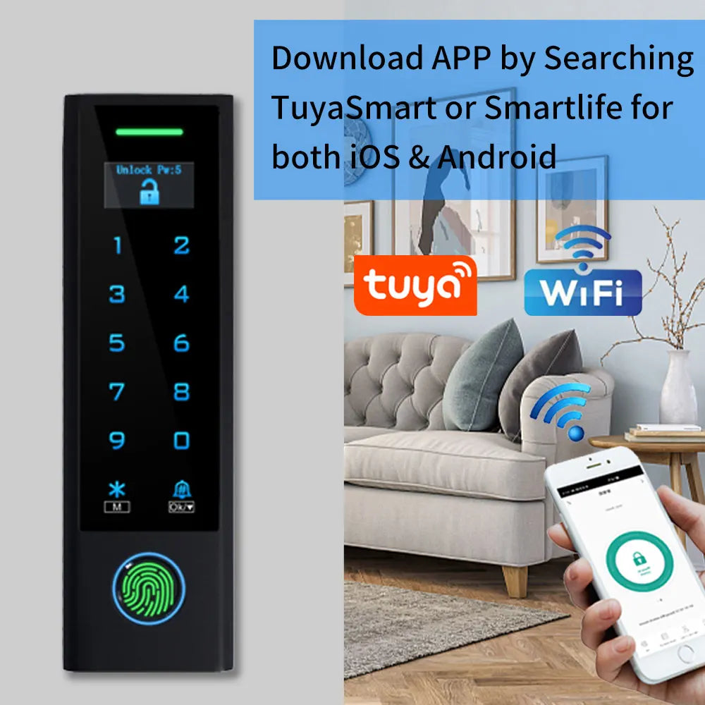 Tuya Wifi Biometrisch Vingerafdruk Toegangscontrole Intercom Systeem ...