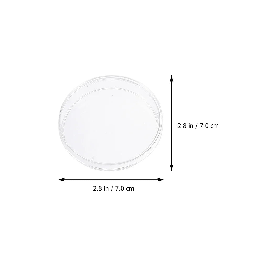 20 Pcs Transparent Plastic Petri Dish Culture Dishes Laboratory ...