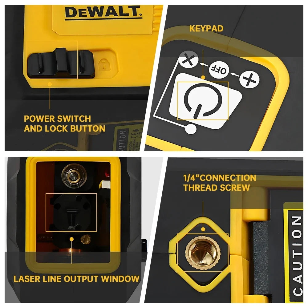 DEWALT Mini Laser Level 2-Line Horizontal Vertical Cross Level High ...