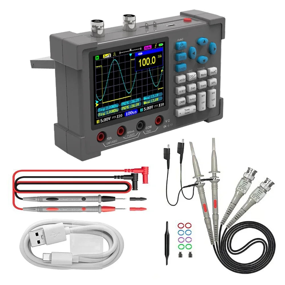 Protable DSO3D12 3.2 Inch Desktop Digital Oscilloscope 120M Bandwidth ...