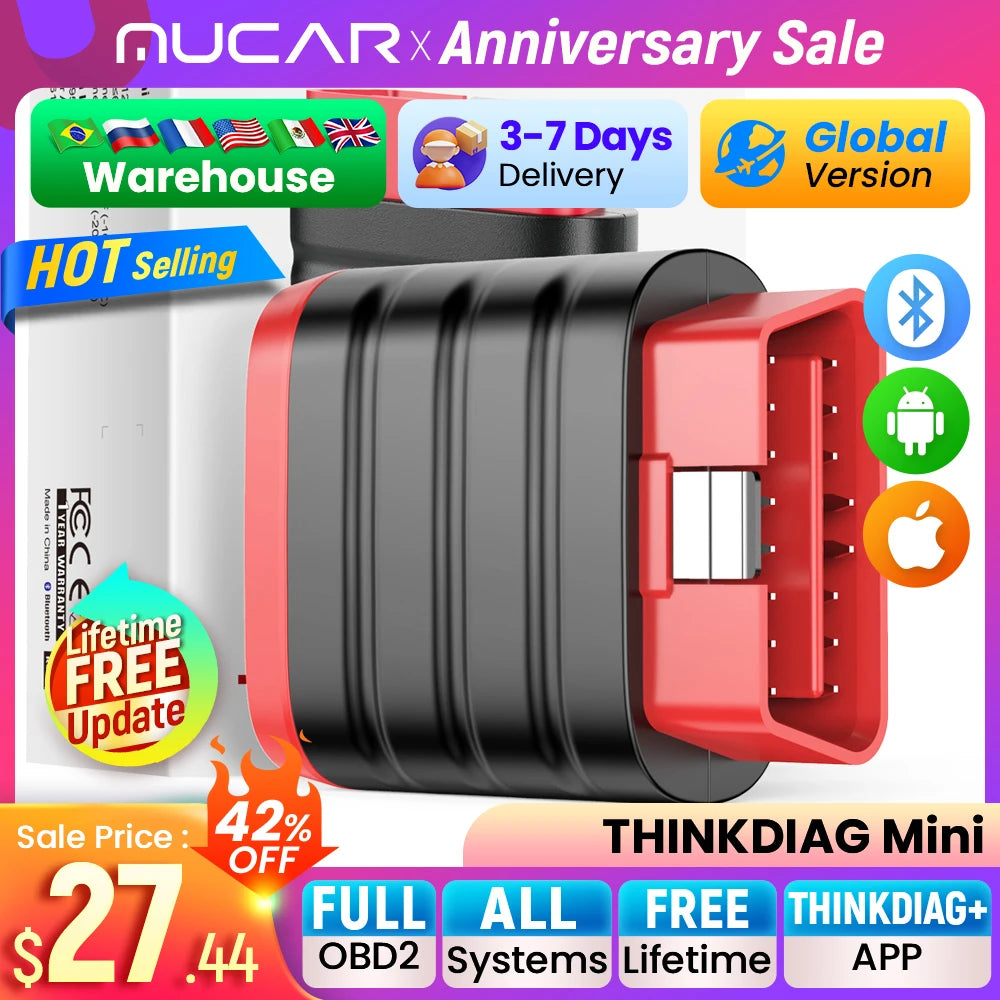 THINKCAR THINKDIAG MINI OBD2 Scanner Automotive Diagnostic Tools Code ...