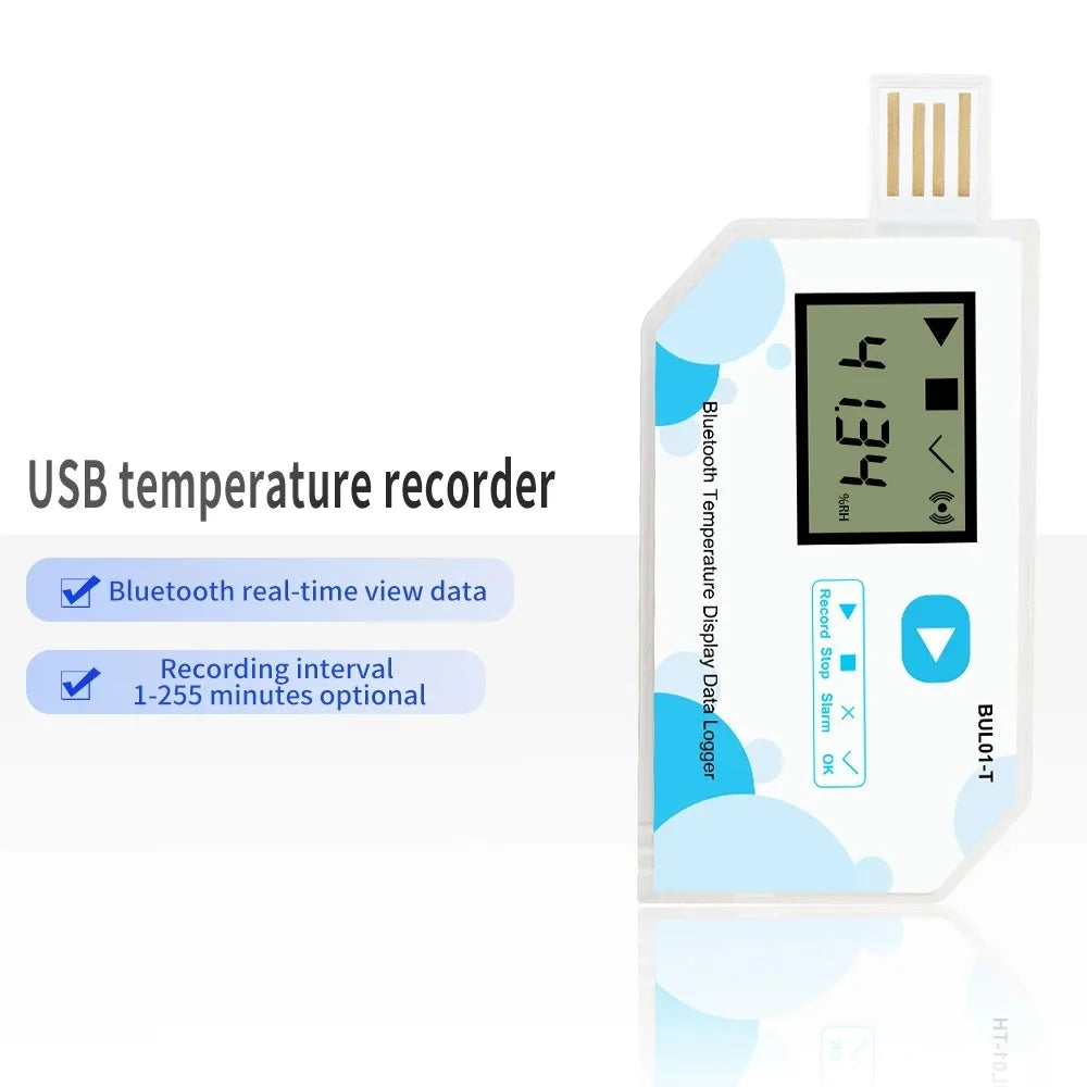 BUL01-T 60 Days LCD Display Data Logger 4400 Points Bluetooth ...