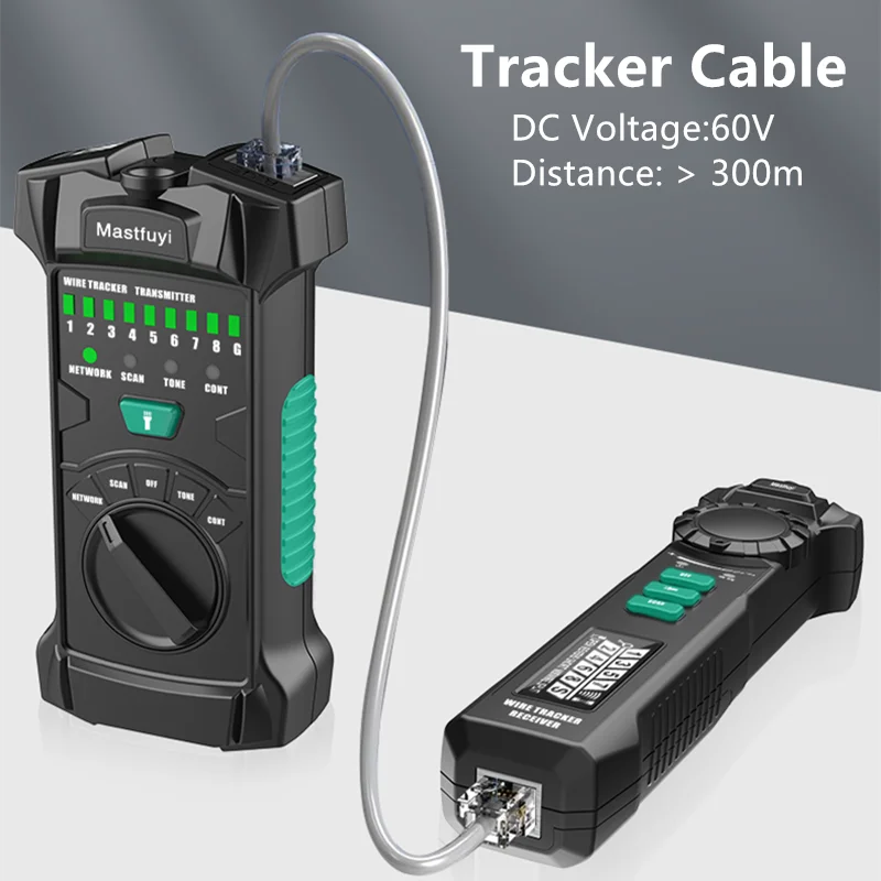 Tracker-Kabel LCD POE Kabeltester Toner Drahtprüfer Cat5 Cat6 Test ...