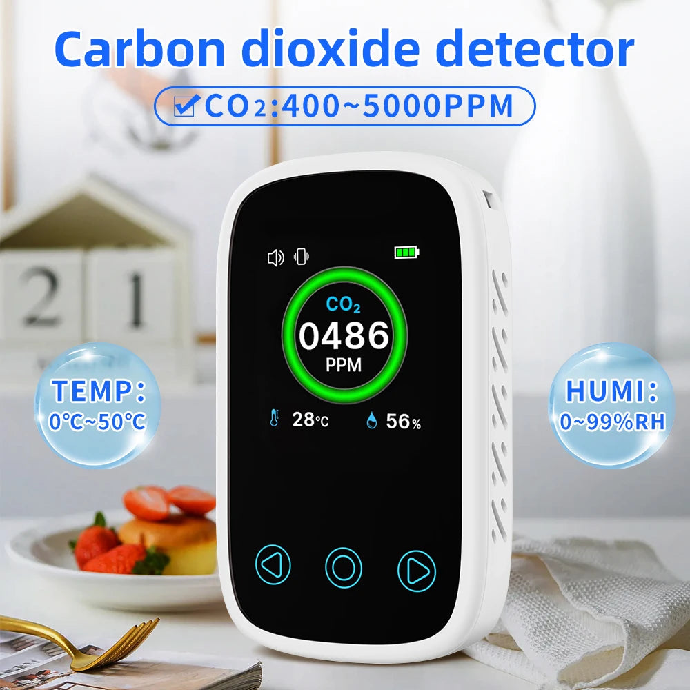 LCD Digitale Kooldioxide Detector Mini 3 in 1 Luchtkwaliteitsmeter ...