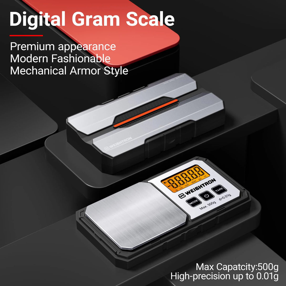 Digital Pocket Gram Scale 500g x 0.01g Small High Precision Portable Scale Digital Weight Grams ...