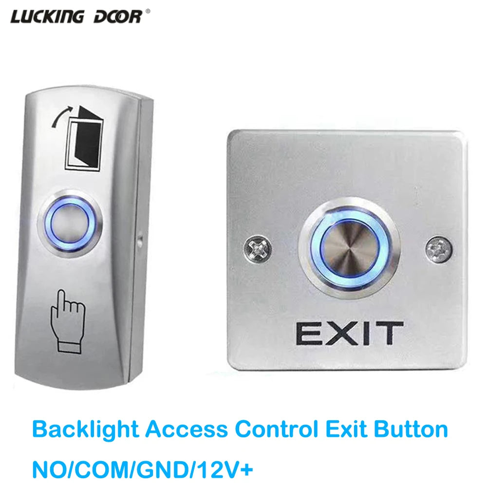 Backlight Zinc Alloy GATE DOOR Exit Button Exit Switch For Door Access ...