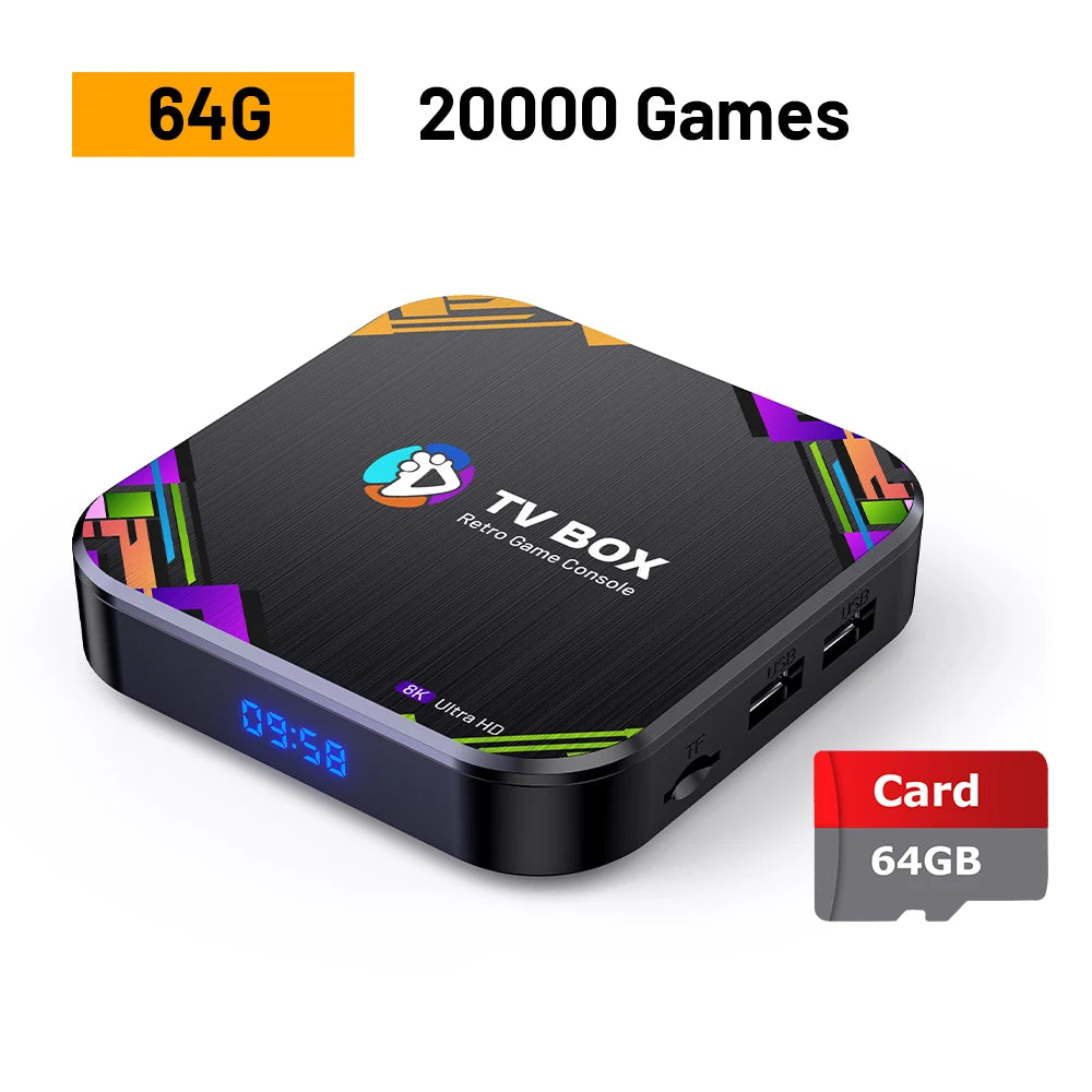 KINHANK Super Console X8 Retro Game Console Up to 30000 Games For PS1/PSP/DC/N64/MAME Game TV ...