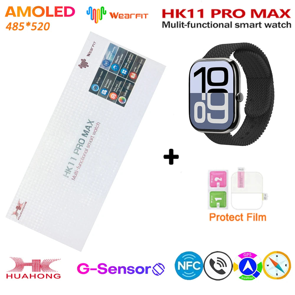 Nuevo Reloj Inteligente HK11 Pro Max 2025 46mm AMOLED 4G ROM Robot de Chat AI Llamada de Red ...