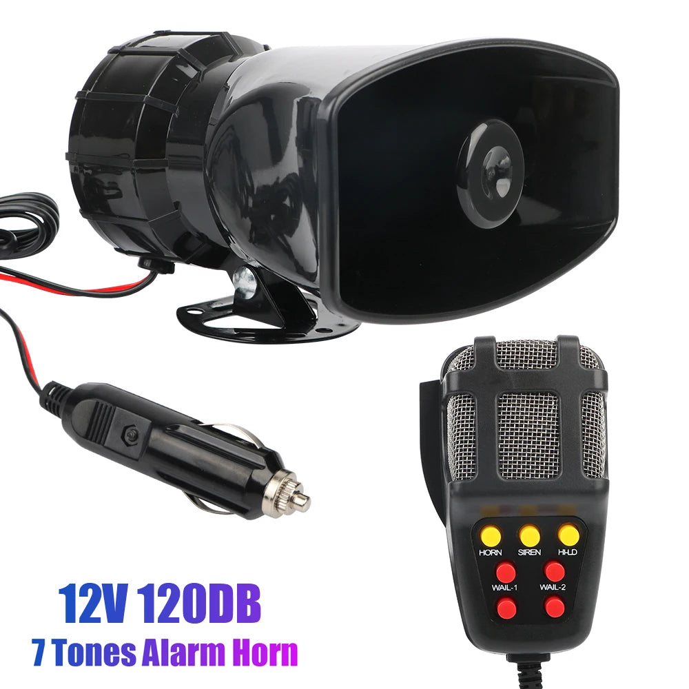 Polis Siren 120dB 12V Bil Siren 7 Toner Högljudd Klaxon | 28900 ...