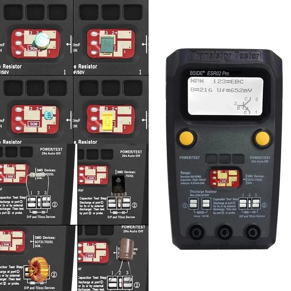 Multi-purpose Transistor ESR/SMD Tester BSIDE ESR02pro Smart Diode ...