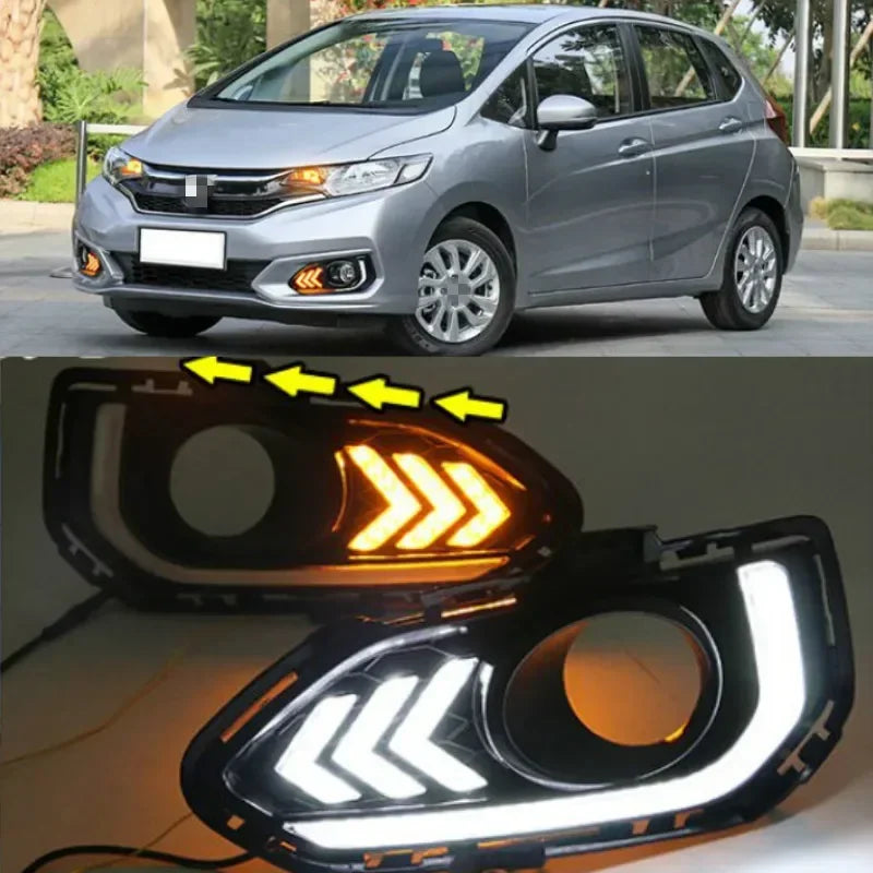 Cubierta de Faro Antiniebla LED DRL Honda Jazz 2018 2020 Phirikes ...
