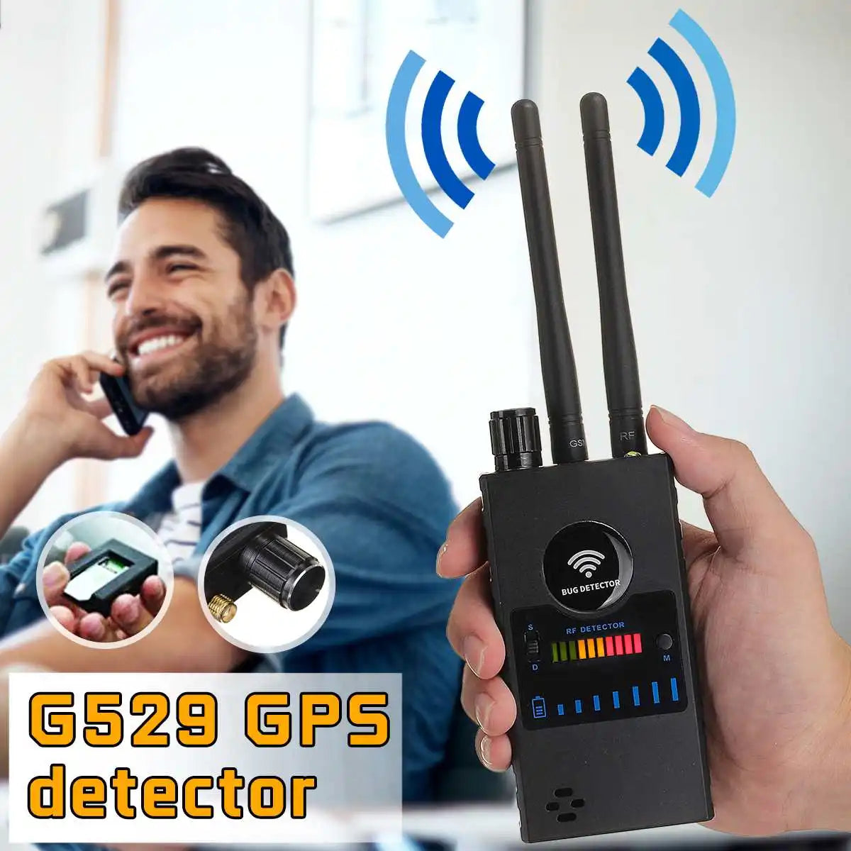 Multi-function Anti-spy Detect Camera GSM Audio Bug Finder GPS Tracker ...