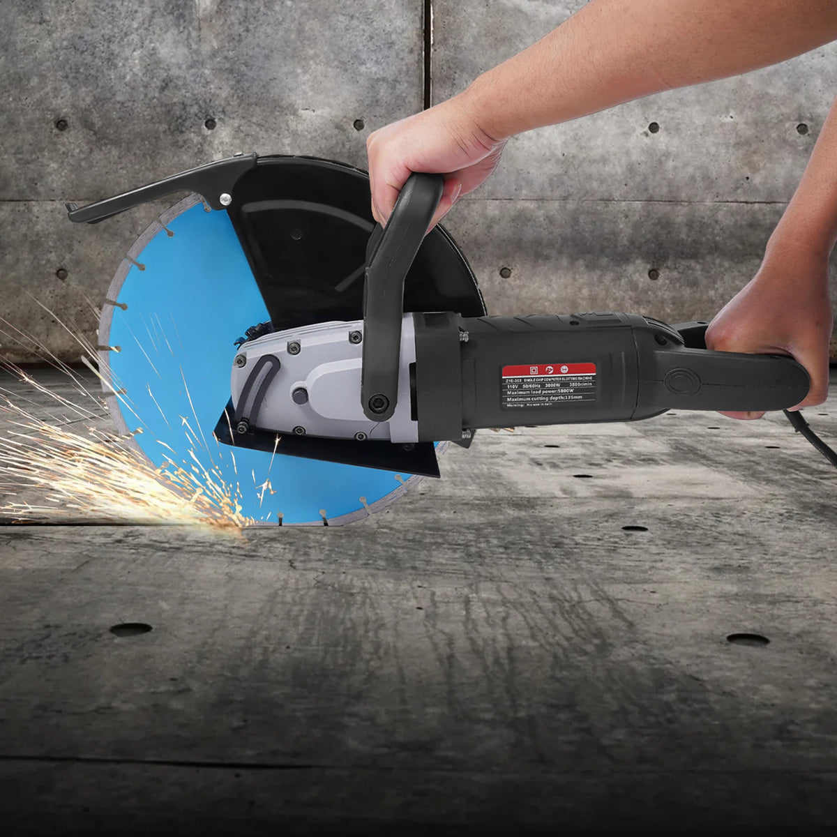 Seghetto Elettrico per Calcestruzzo 14In 3000W Macchina da Taglio a ...