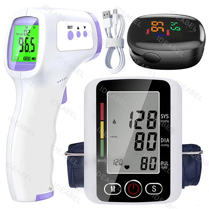 Automatic Digital Arm Blood Pressure Monitor Tonometer Meter ...