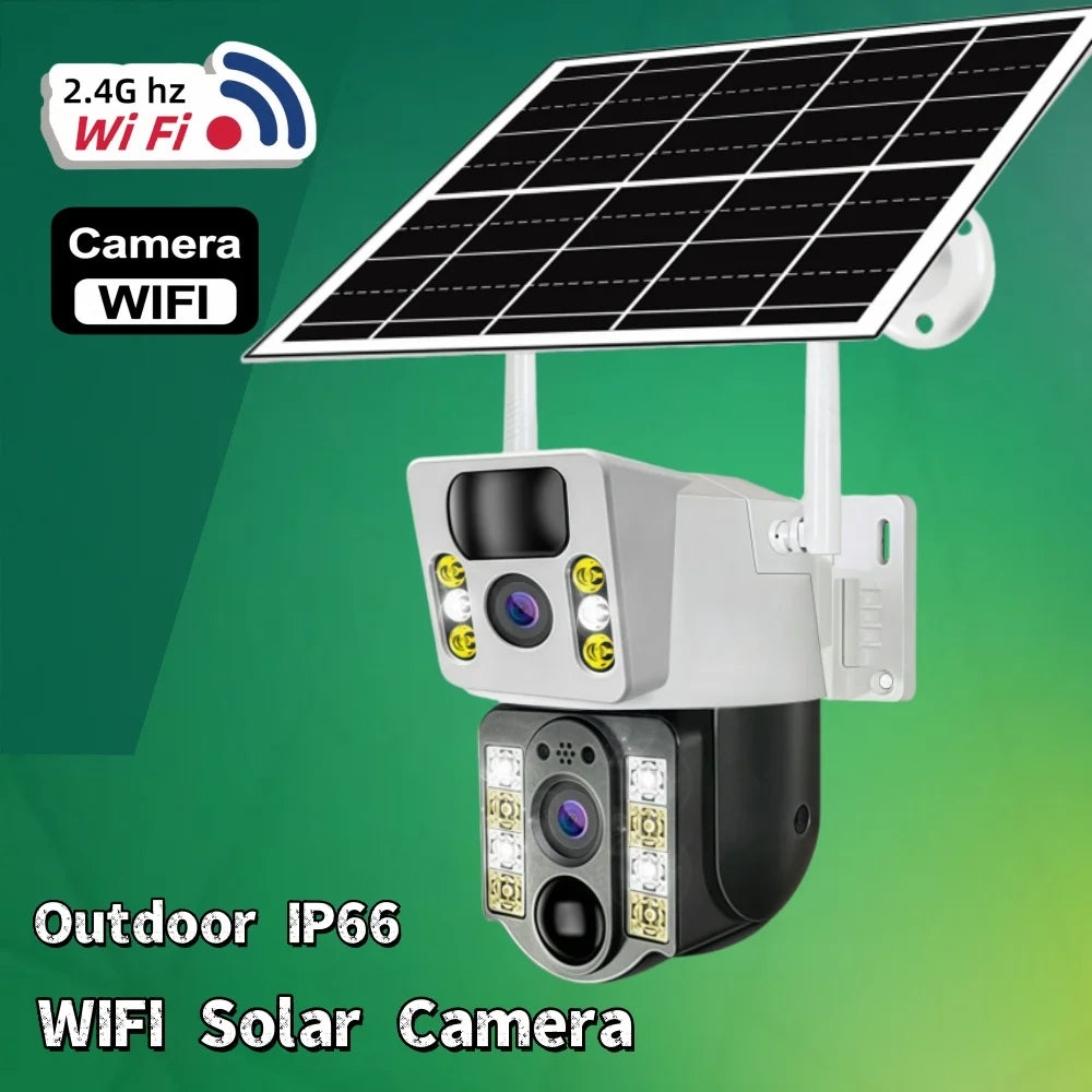 V380 Pro Security Solar Camera 4G Dual Lens Outdoor 8MP Low Power Batt ...